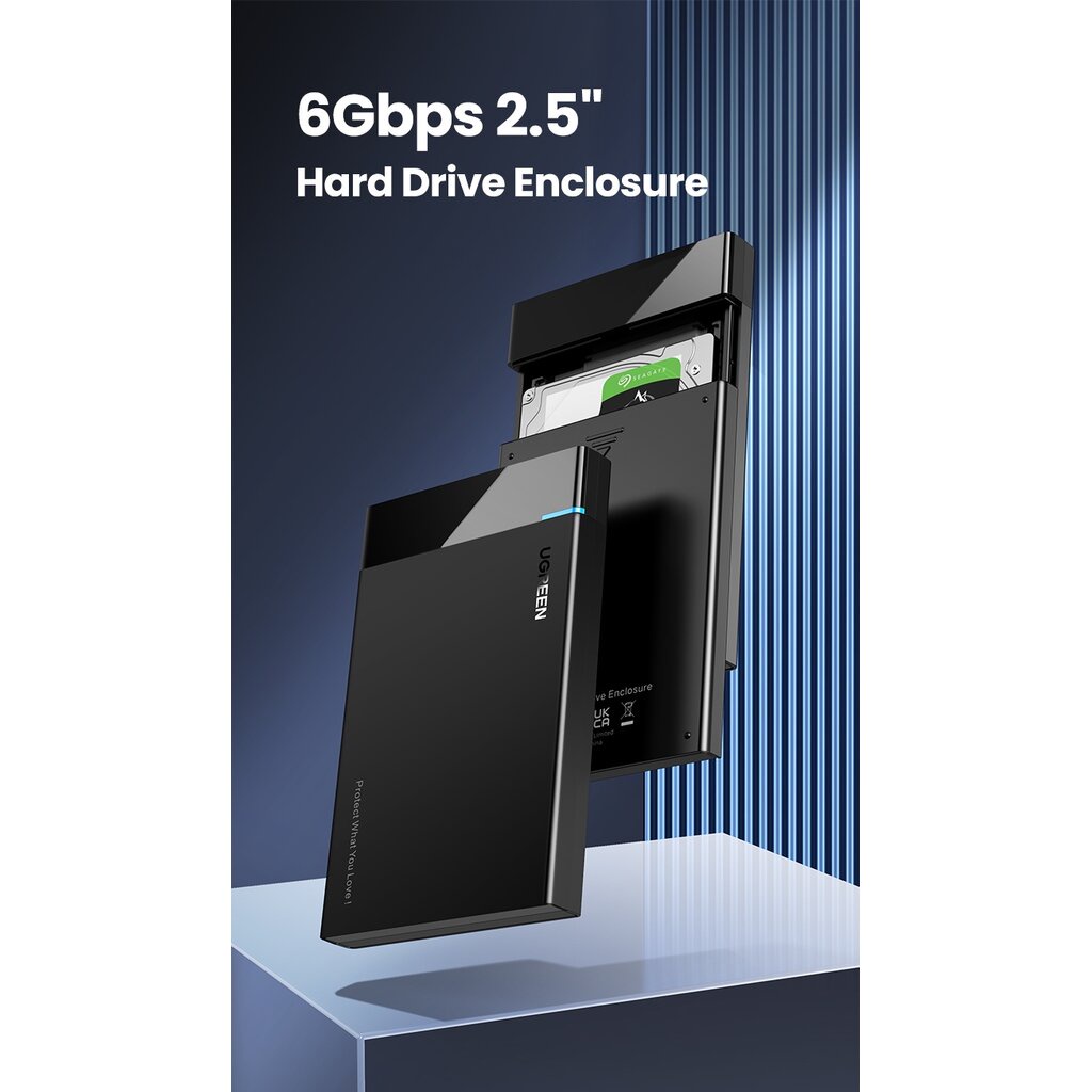 UGREEN (US221) USB 3.0 to 2.5-inch SATA 3.0 External Hard Drive ...