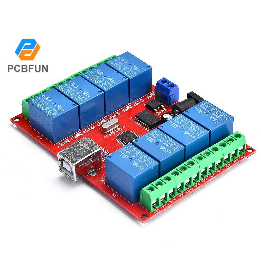 Pcbfun สวิตช์ควบคุมรีเลย์ USB 5V 12V 1 2 4 8 ช่องทาง สําหรับคอมพิวเตอร์ ...