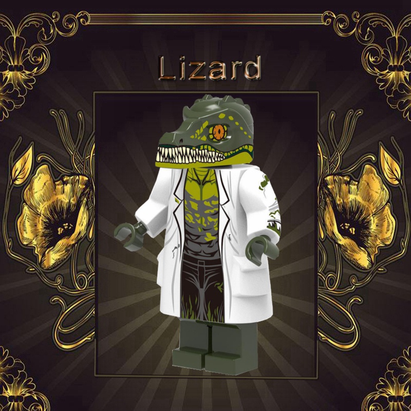 บล็อกตัวต่อ รูปภาพยนตร์ Lizard Peter Parker Marvel ของเล่นเสริมการเรียน ...