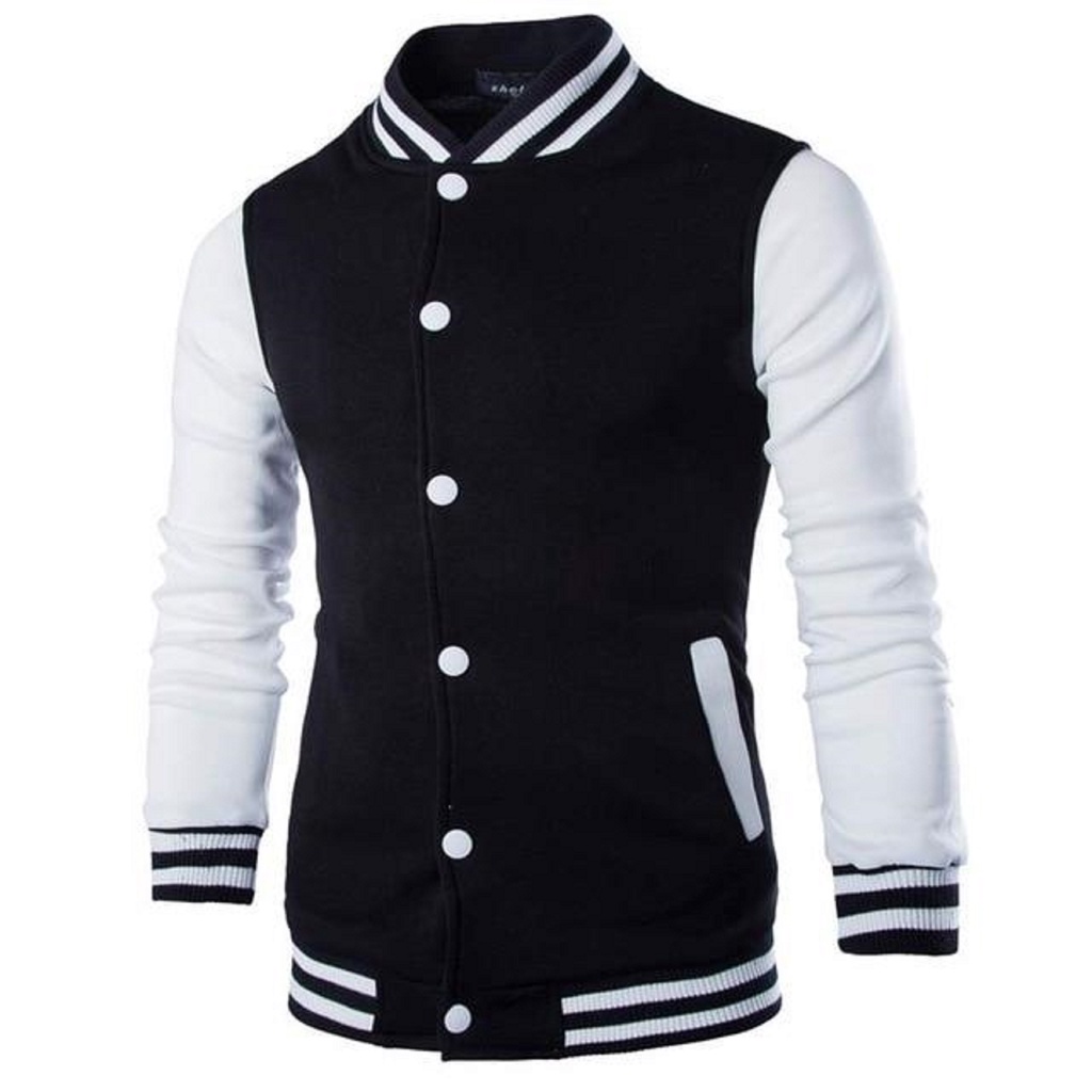 Mens Basic Varsity Jacket II Plain Baseball Jacket II College Jacket II ...