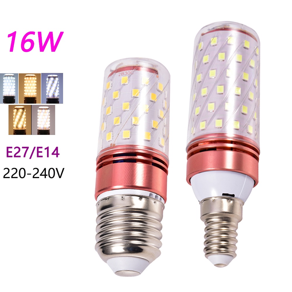 หลอดไฟ E27 E14 LED 16W AC 220V ความสว่างสูง เปลี่ยนสีได้สามสี | Shopee ...