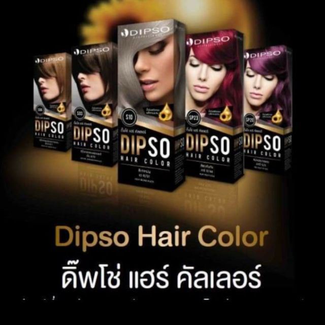 Dipso สีย้อมผม ขนาด 110 กรัม ไม่มีแอมโมเนีย ดิฟโซ่ แฮร์ คัลเลอร์ ครีมเปลี่ยนสีผม DIPSO COLOR B2 ...
