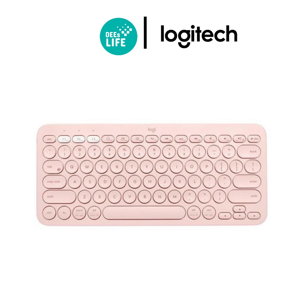 Logitech Bluetooth Multi Device Keyboard คีย์บอร์ดไร้สาย แถมสติ้กเกอร์ ...