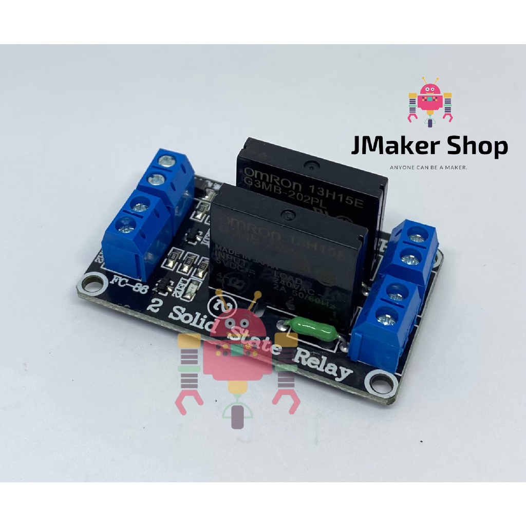 2 Channel 5V 2A Solid State Relay (SSR) บอร์ดรีเลย์แบบไร้สัมผัส SSR 5V ...