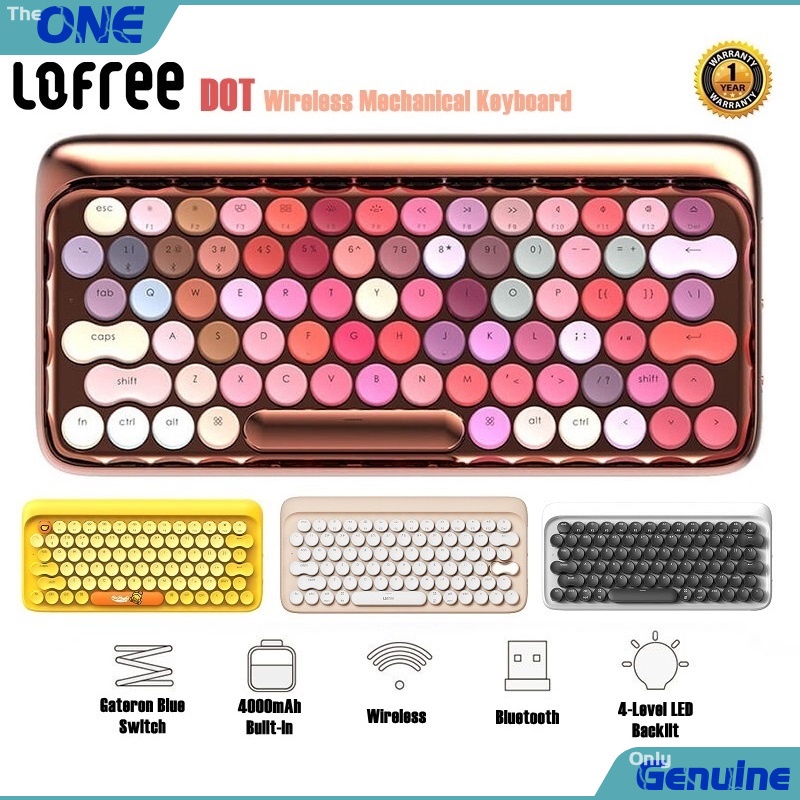 Lofree Lofe DOT คีย์บอร์ดบลูทูธไร้สาย พร้อมไฟแบ็คไลท์ LED | แบตเตอรี่ใน ...