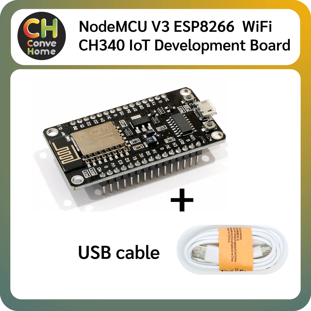 NodeMCU V3 ESP8266 WiFi CH340 Arduino Controller IoT Board คอนโทรลเลอร์ ...