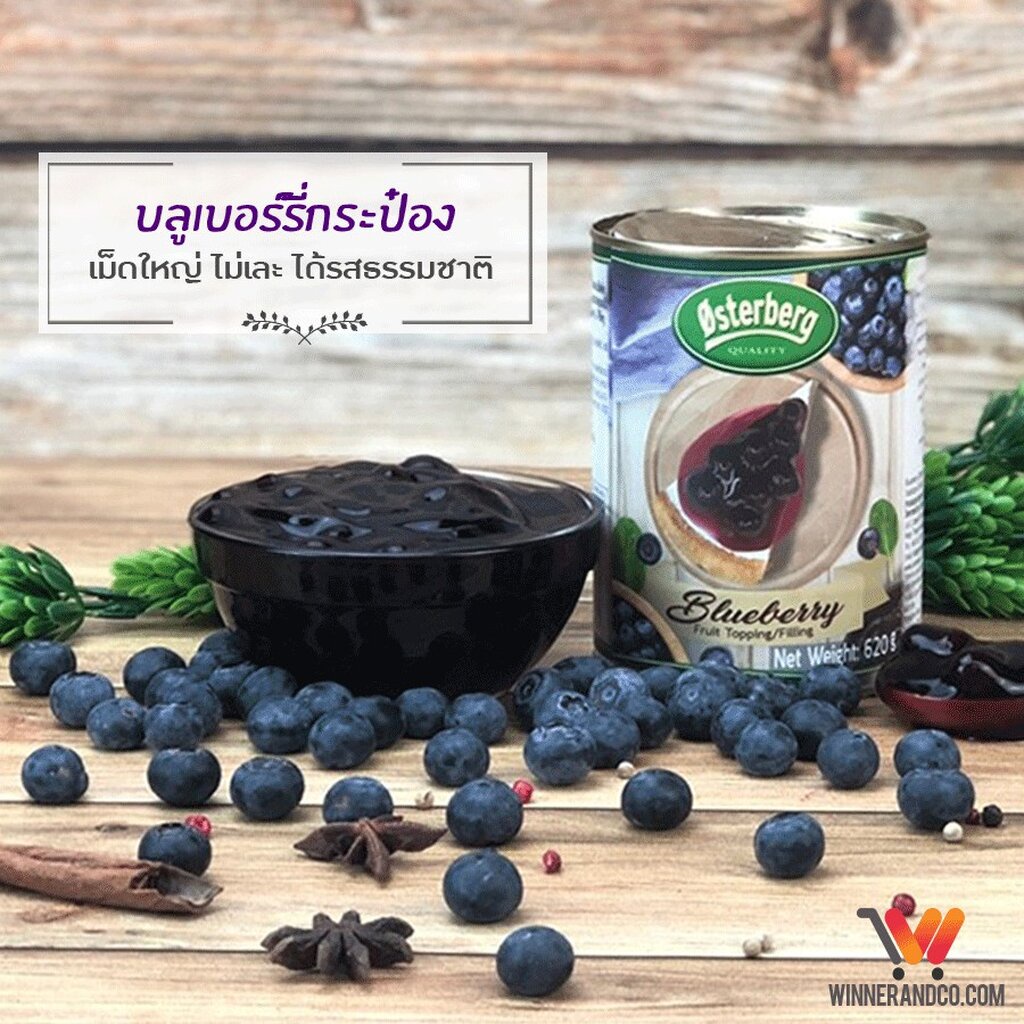 ออสเตอร์เบิร์กบลูเบอรี่ฟรุตท็อปปิ้งแอนด์ฟิลลิ่ง Osterberg Blueberry Fruit Topping and Filling ...