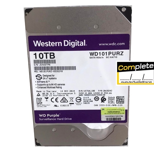 โปรโมชั่น-WD10TB(WD101PURZ)-HDD(ฮาร์ดดิสก์)-3.5-SATA3-แถมสายSATA ...