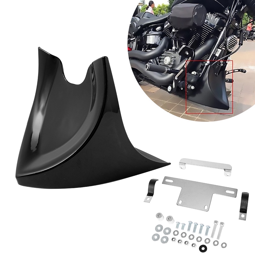 Motorcycle Chin Lower Front Spoiler Air Dam Fairing Cover Black For ...