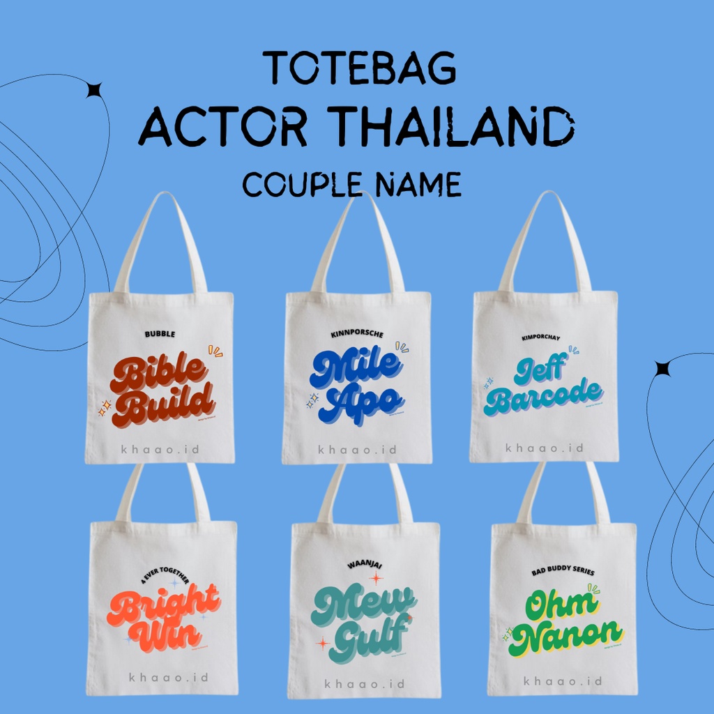 Totebag Tote bag Thai Actor Couple Name thailand Actor Merchandise ...