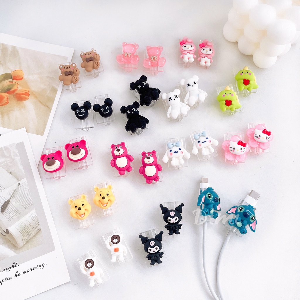 【ส่งจากไทย】Cable Bite TPU นิ่ม ที่กันสายหัก ลายการ์ตูน cable protector สำหรับ สายชาร์จ iP ...