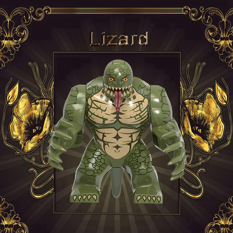 บล็อกตัวต่อ รูปภาพยนตร์ Lizard Peter Parker Marvel ของเล่นเสริมการเรียน ...