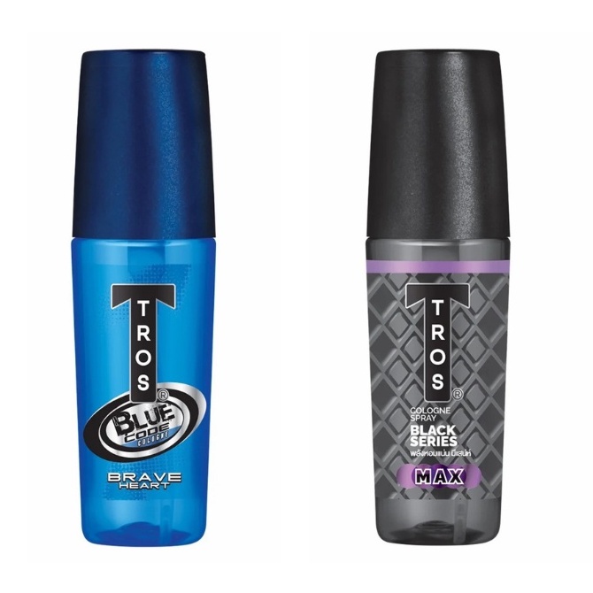 TROS Cologne ทรอส บลูโค้ด โคโลญ/แบล็ค ซีรีส์ 50 มล. | Shopee Thailand