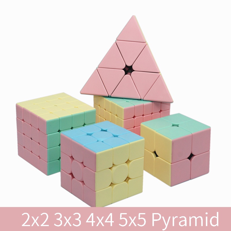 Moyu MeiLong Cube 2345 ลูกบาศก์ปริศนา 2x2 3x3 4x4 5x5 สีชมพู | Shopee Thailand