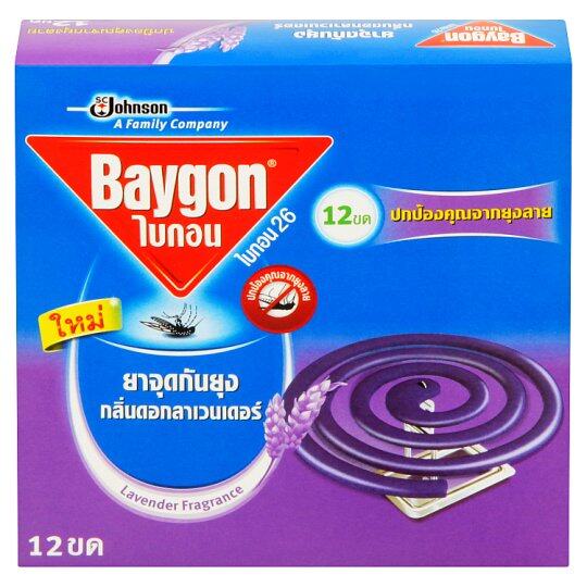 ยาจุดกันยุง ไบกอน BAYGON กลิ่นดอกลาเวนเดอร์ (กล่อง 12 ขด 1แพ็คมี 6 ...