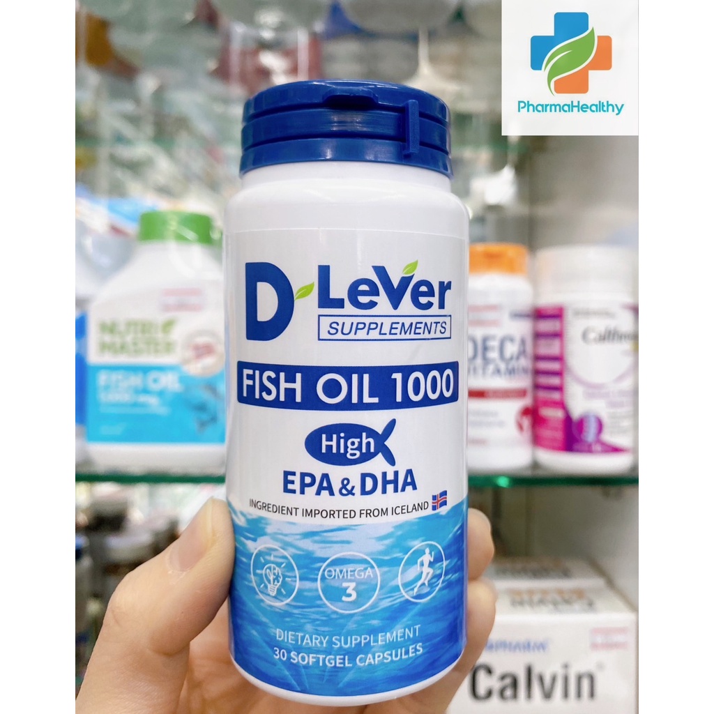 D Lever Fish Oil 1000 High EPA & DHA ดีลีเวอร์ ฟิช ออยล์ น้ำมันปลา 30 ...