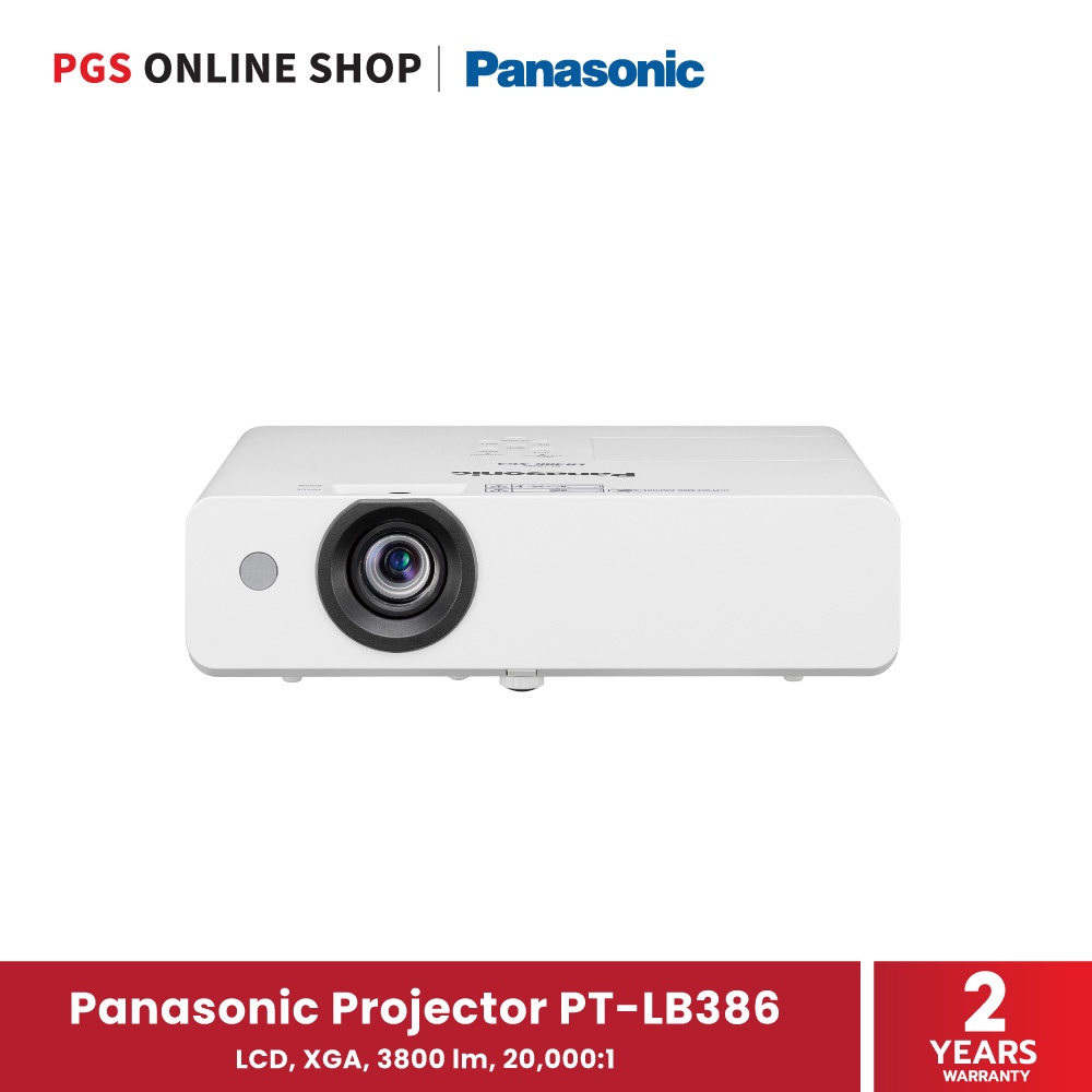 Panasonic Projector PT-LB386 โปรเจคเตอร์ LCD, XGA (1024x768), 3800 Lumens, 20,000:1 | Shopee ...