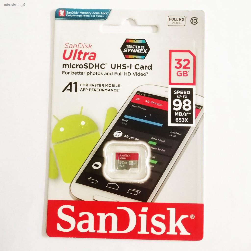 จัดส่งเฉพาะจุด จัดส่งในกรุงเทพฯSandisk Ultra Micro SD Card SDXC Class10 ...