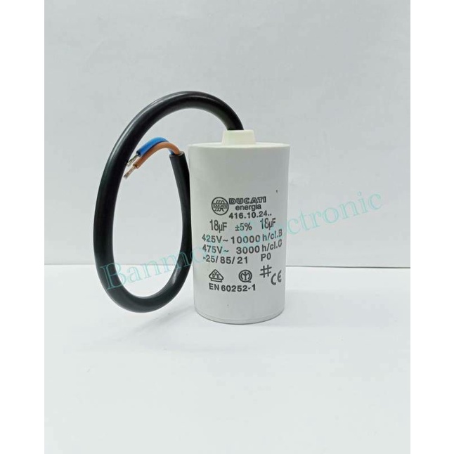18UF 450V CAPACITOR MOTOR แบบเสียบ 18uf450v ของแท้เกรดดี100% Made in ...