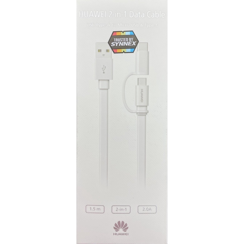 huawei-2-in-1-data-cable-type-c-to-micro | Shopee Thailand