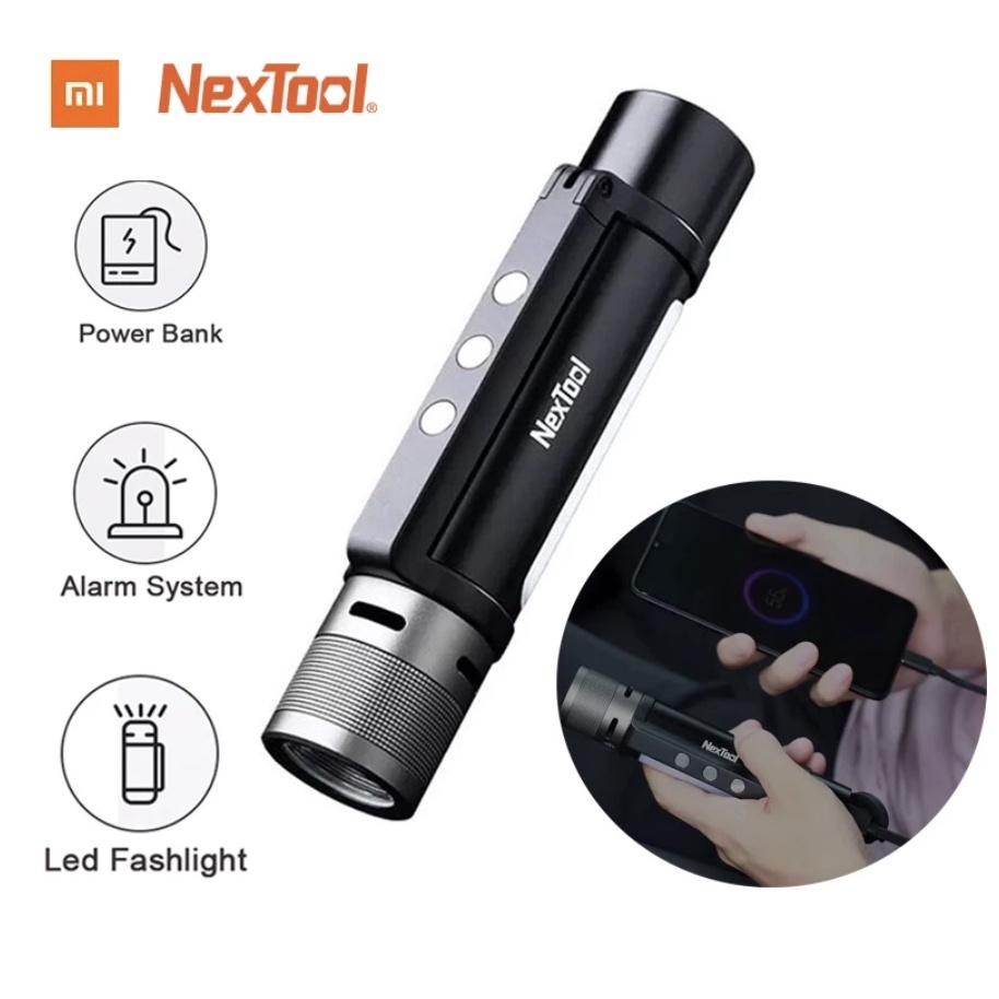 xiaomi NexTool ไฟฉาย ไฟฉายฉุกเฉิน ไฟฉายตั้งแคมป์ ไฟฉายสว่างมากOutdoor 6 in 1 LED Flashlight ...
