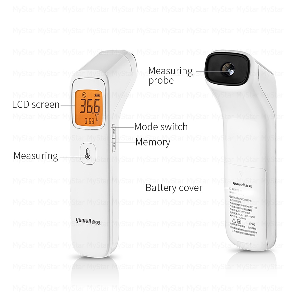 [ถูกที่สุด] เครื่องวัดอุณหภูมิ Yuwell Infrared Thermometer เครื่องวัด ...