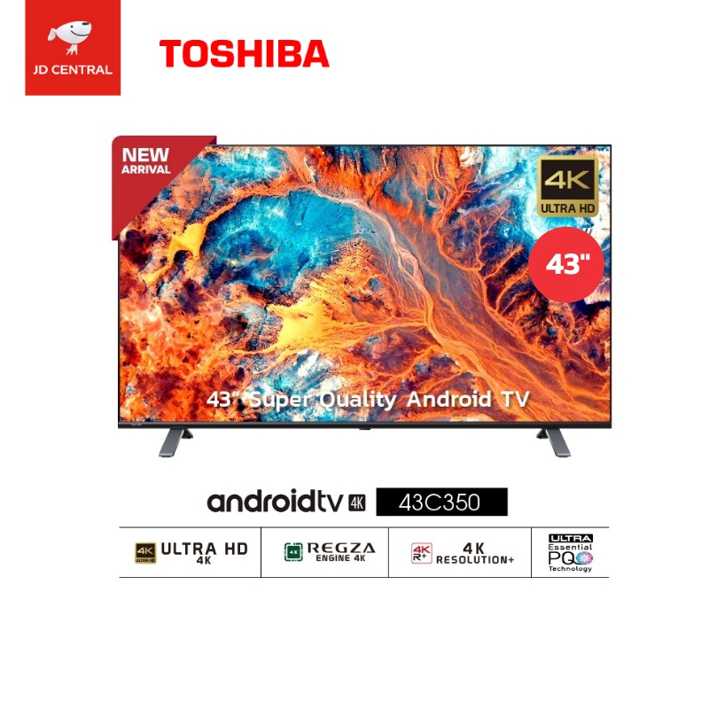 TOSHIBA Android 4K UHD TV รุ่น 43C350KP ขนาด 43 นิ้ว รับประกันศูนย์ 3 ...