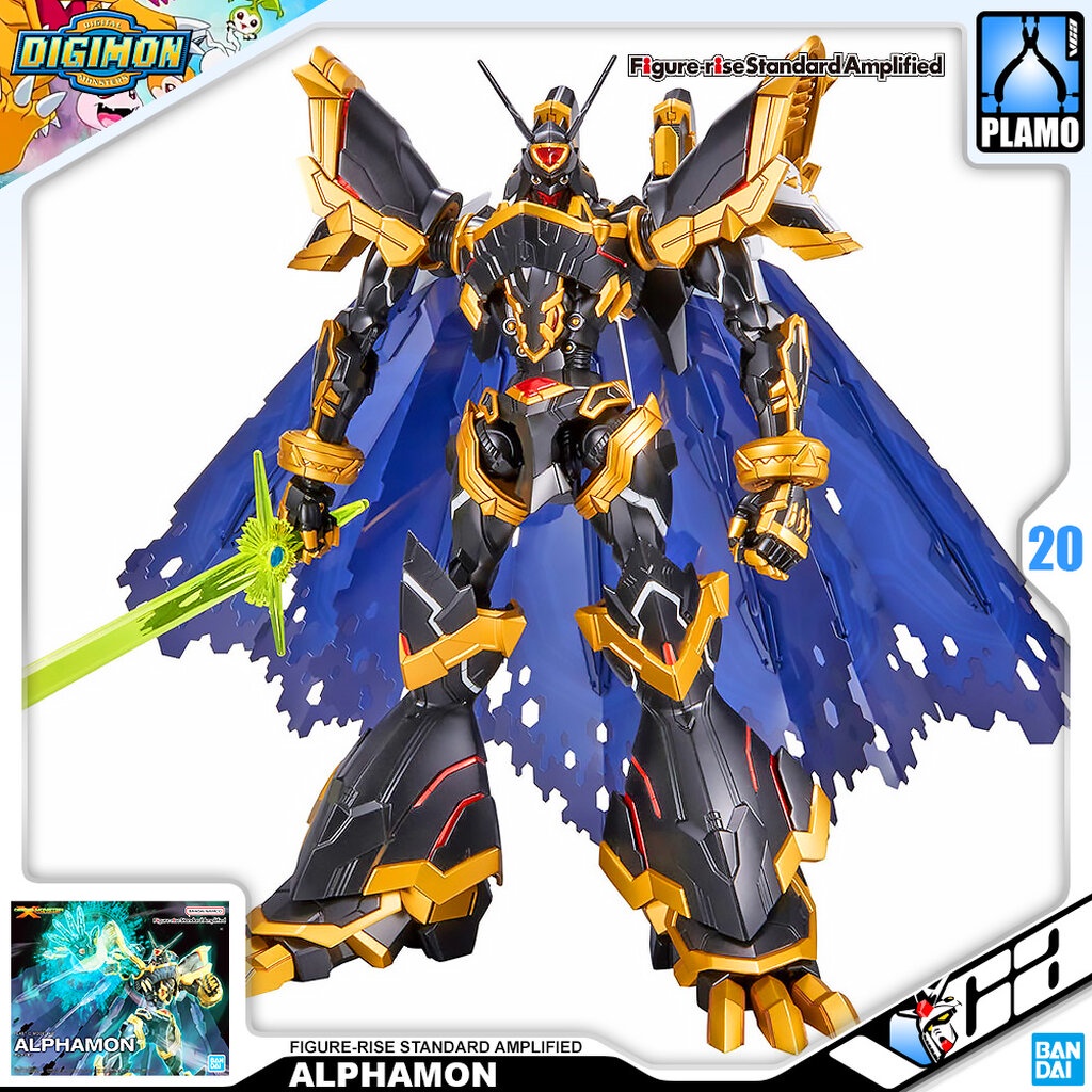 ⭐️ BANDAI FIGURE-RISE STANDARD AMPLIFIED ALPHAMON FIGURE RISE ดิจิมอน ...