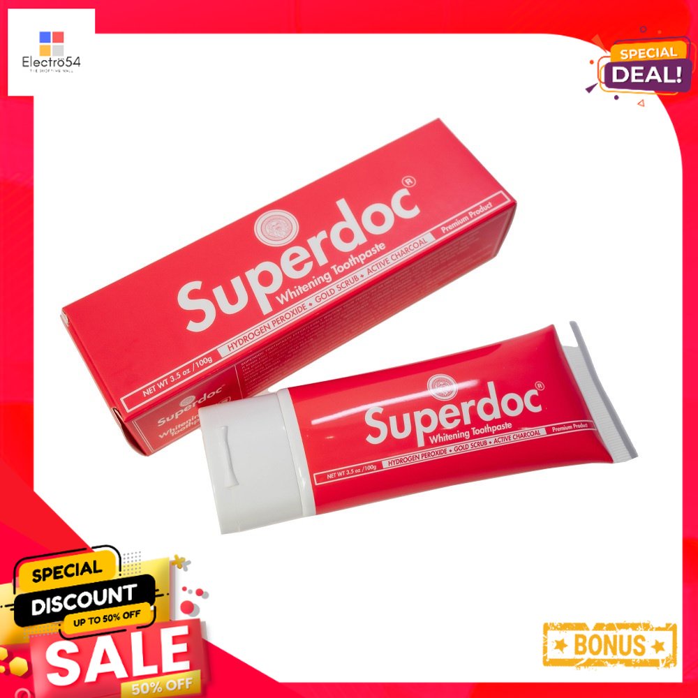 ซุปเปอร์ด็อกยาสีฟันสูตรฟันขาว ขนาด 100ก.SUPERDOC TOOTHPASTE WHITENING 100 G. | Shopee Thailand