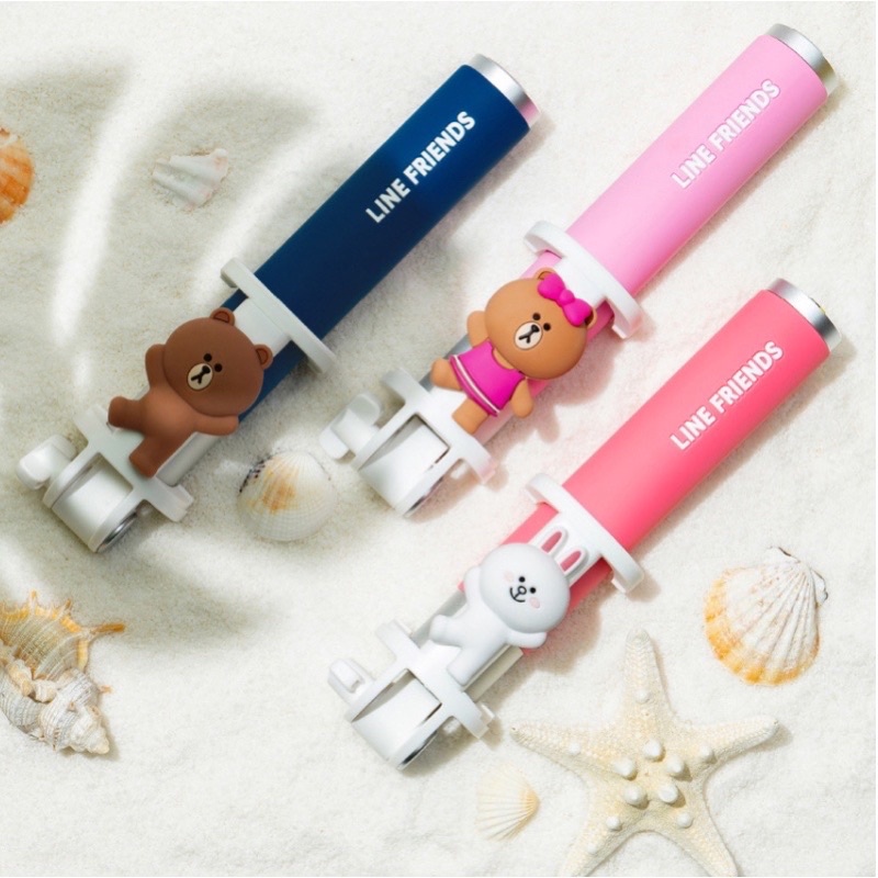 ไม้เซลฟี่แท้สุดน่ารักพร้อมสายชาร์จ รุ่น Cony Line Rabbit | Shopee Thailand