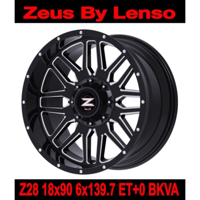แม็กใหม่ ขอบ18 Zeus by lensoแท้ รุ่นz28 สีดำเงา | Shopee Thailand