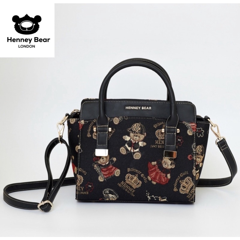 Henneybear - HW123 ลายคราวน์แบร์ กระเป๋ารุ่นถือสะพายข้าง ถือได้ทรงสวย ...