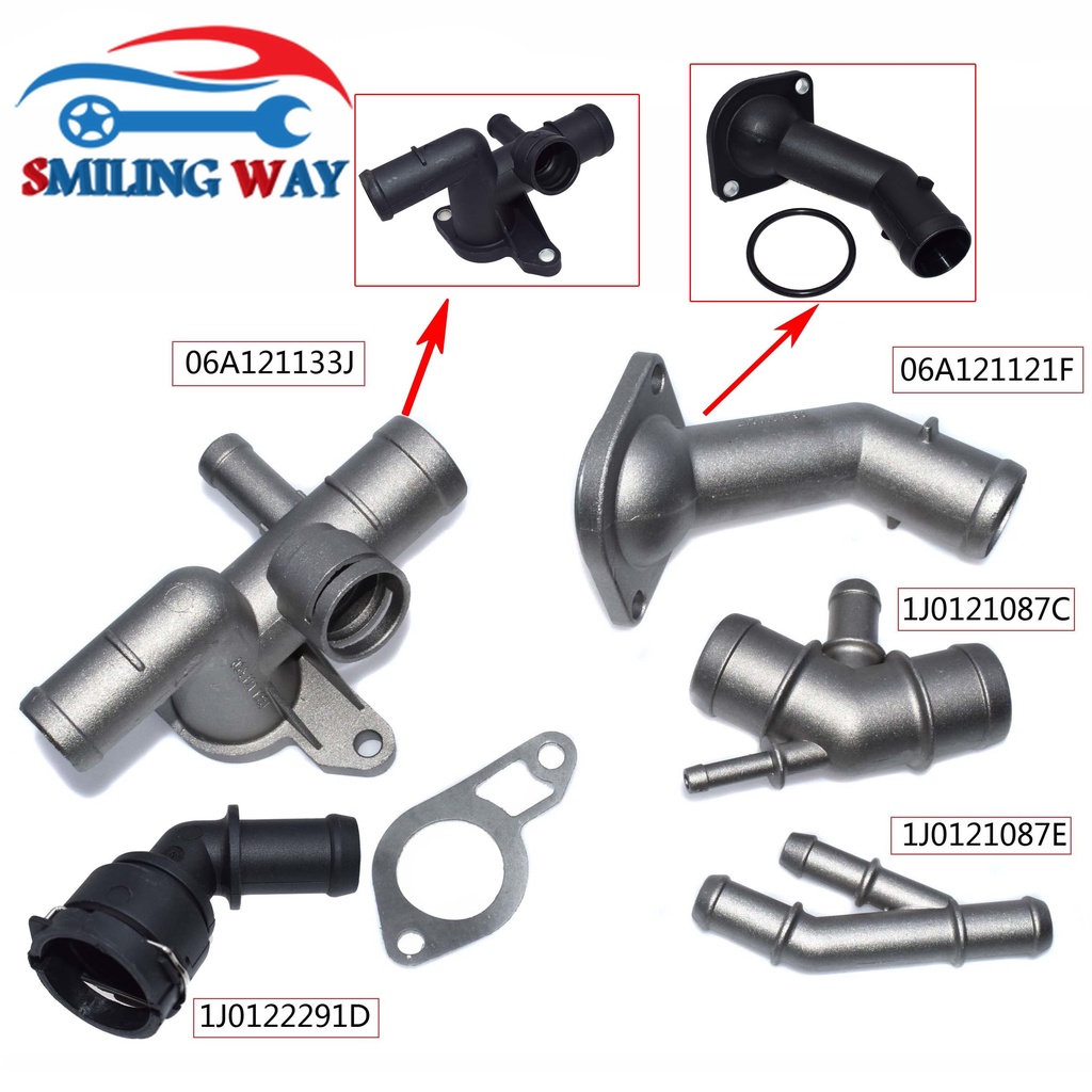 Aluminum Coolant Thermostat Radiator Water Flange Pipe Connector For ...