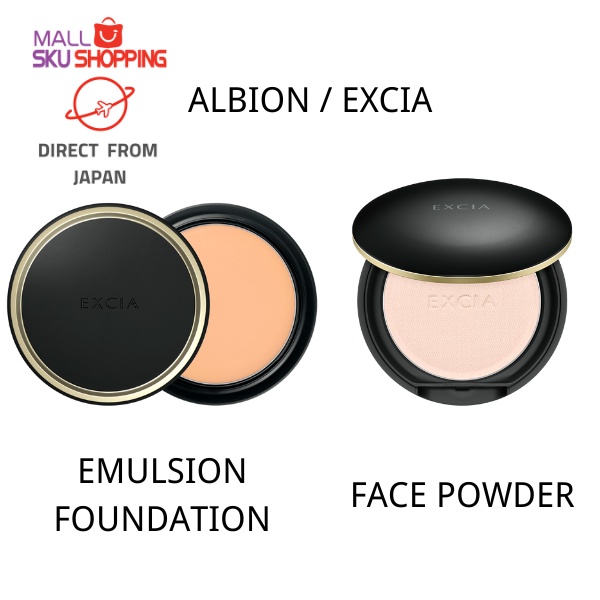 ALBION EXCIA Emulsion Foundation 10g SPF20 PA++ Face Powder 6.4g SPF10 ...