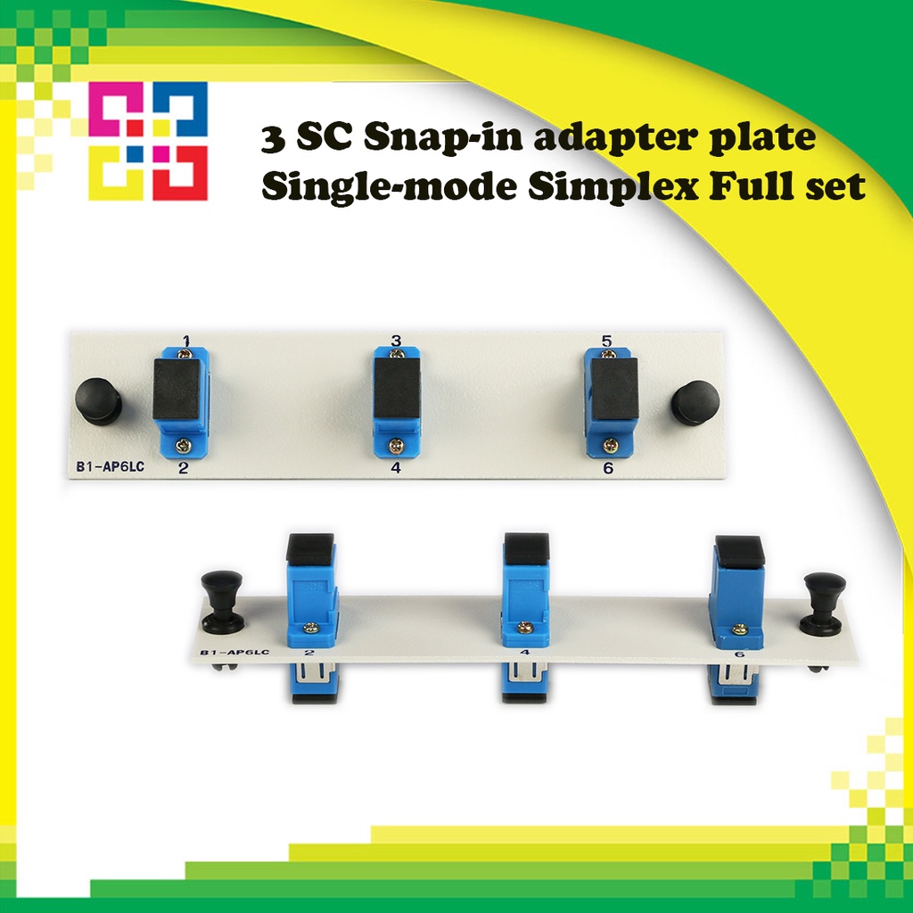 3 SC Snap-in adapter plate Single-mode Simplex Full set | Shopee Thailand
