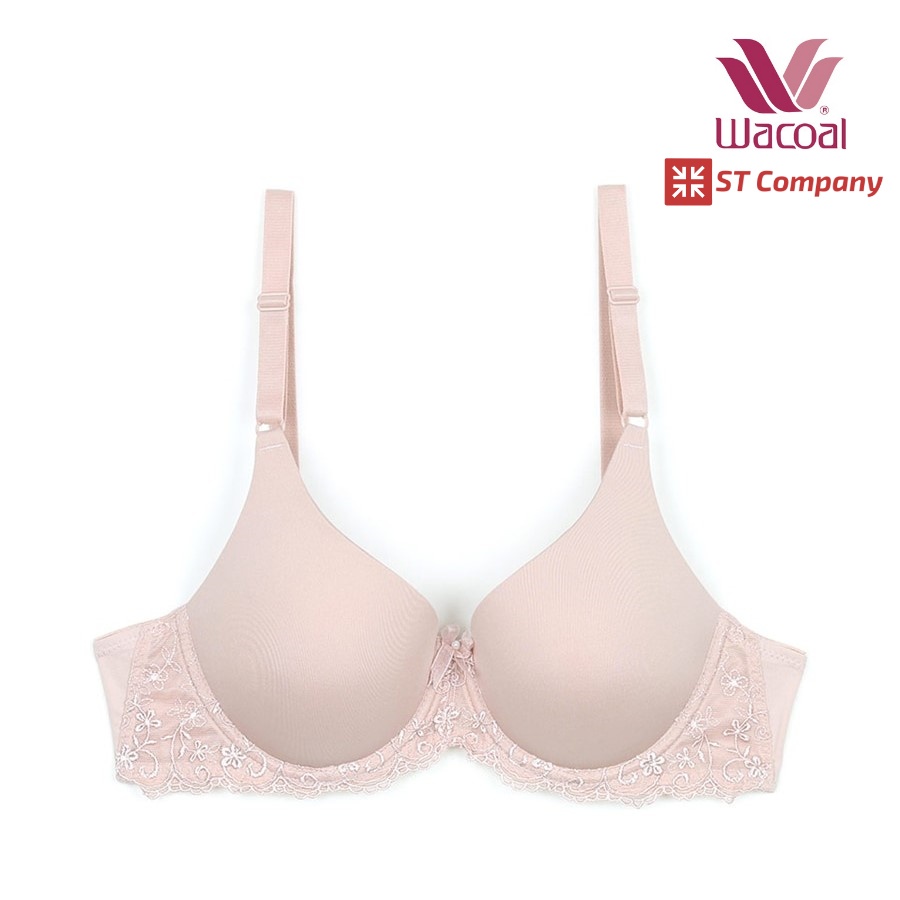 Wacoal Basic Bra ชุดชั้นใน มีโครง เสริมฟองน้ำ สีเบจ (Beige) รุ่น WB9896 เสื้อใน วาโก้ มีฟองน้ำ ...