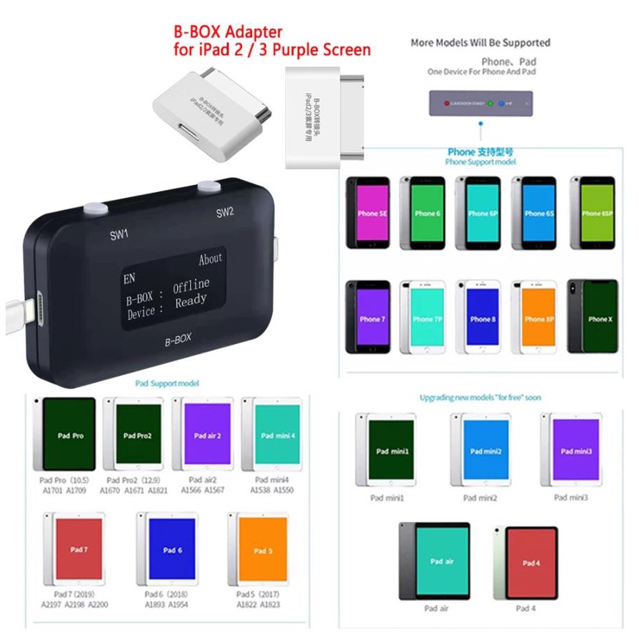 Jc B-Box Pro DFU Box Window DCSD สายเคเบิล สําหรับ IOS A7-A11 โหมดสี ...