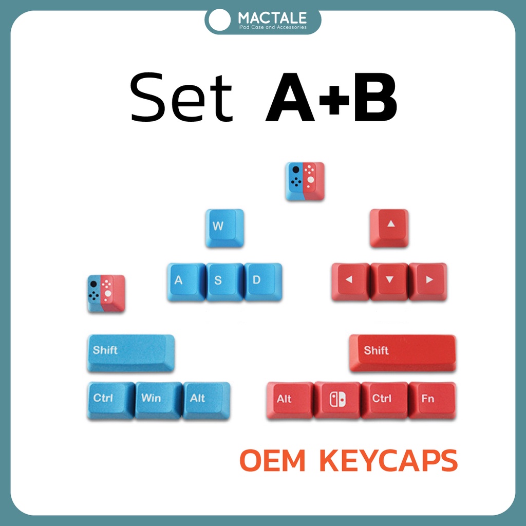 Mactale Nintendo Keycaps WASD ESC คีย์แคป นินเทนโด set 19 key High OEM ...