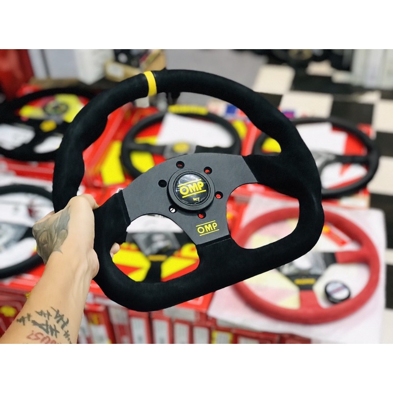 พวงมาลัย OMP SUPERQUADRO พวง แท้ Italy steering wheel omp superquadro super quadro original หนัง ...
