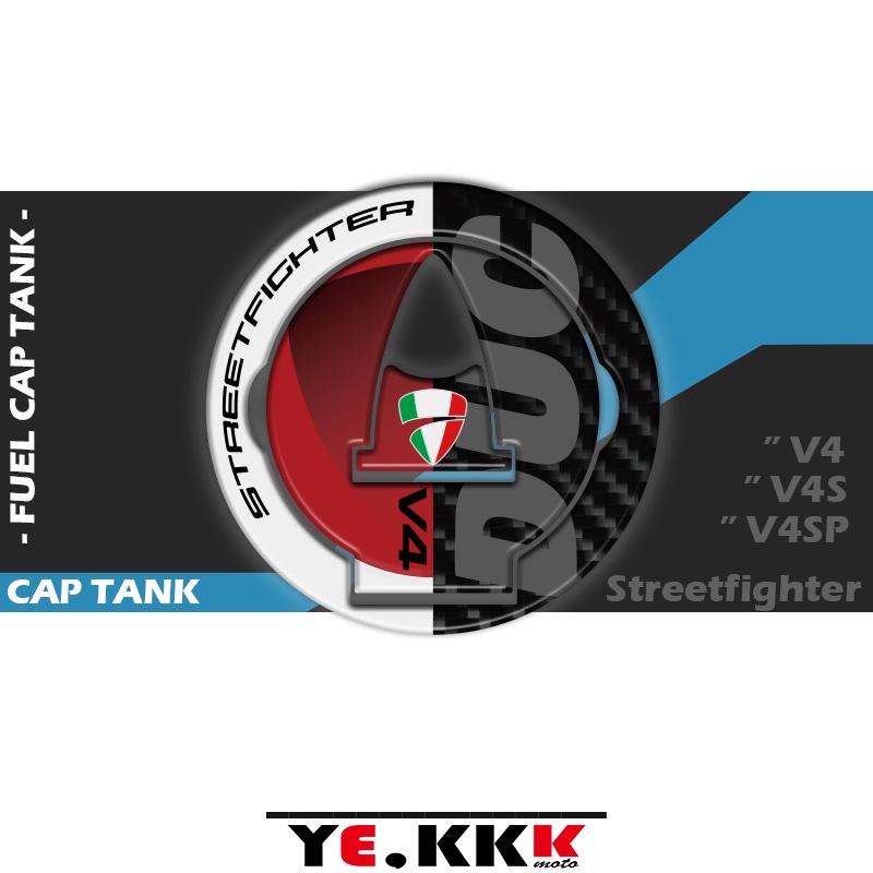 For Ducati Streetfighter V4 V4S V4SP V2 3D Fuel Tank Cap Sticker Fuel ...
