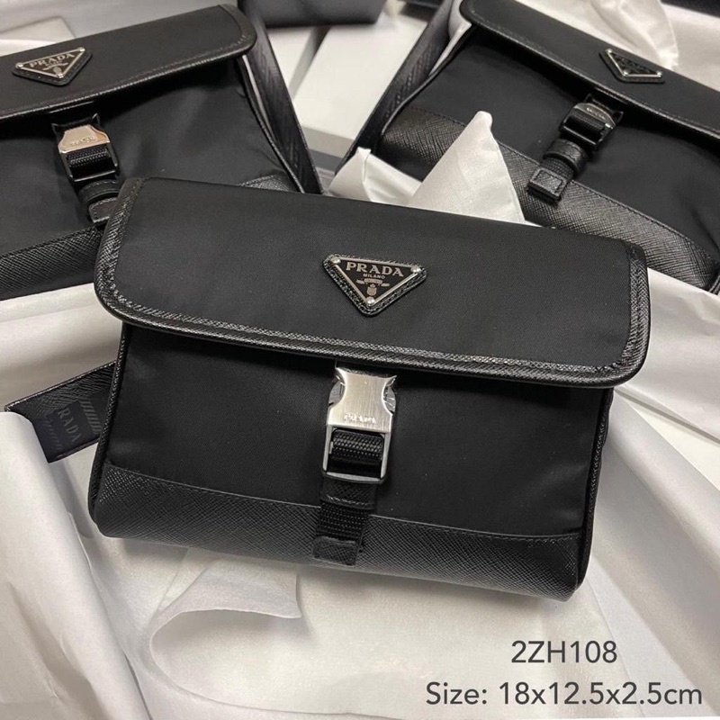 Prada Nylon and Leather Shoulder Bag สายใหญ่ & สายเล็ก รบกวนทักมาสอบถาม ...
