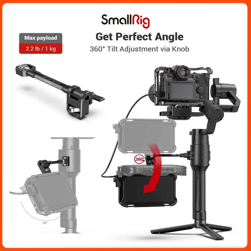 SmallRig Adjustable Camera Monitor Mount for DJI Ronin-S/Ronin-SC & ZHIYUN Crane 2S/Crane 3/3S ...