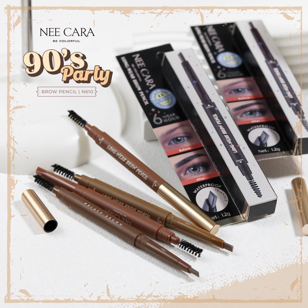 Nee Cara Long Wear Brow Pencil นีคาร่า ลอง แวร์ ดินสอเขียนคิ้ว เขียน ...