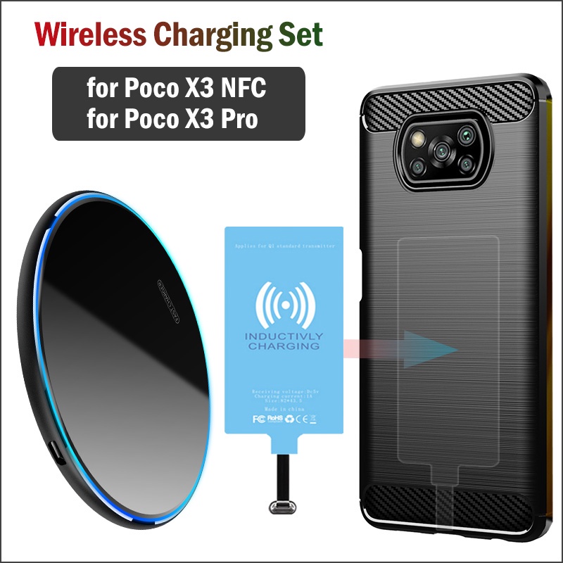 Qi Wireless Charging for Xiaomi POCO X3 Pro X3 NFC Phone Wireless ...