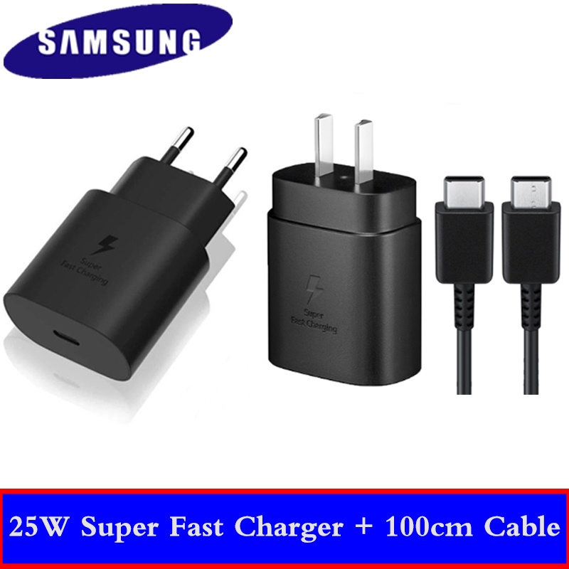 Original Samsung 25W Charger Super Fast Charge Usb Type C Pd PPS Quick ...