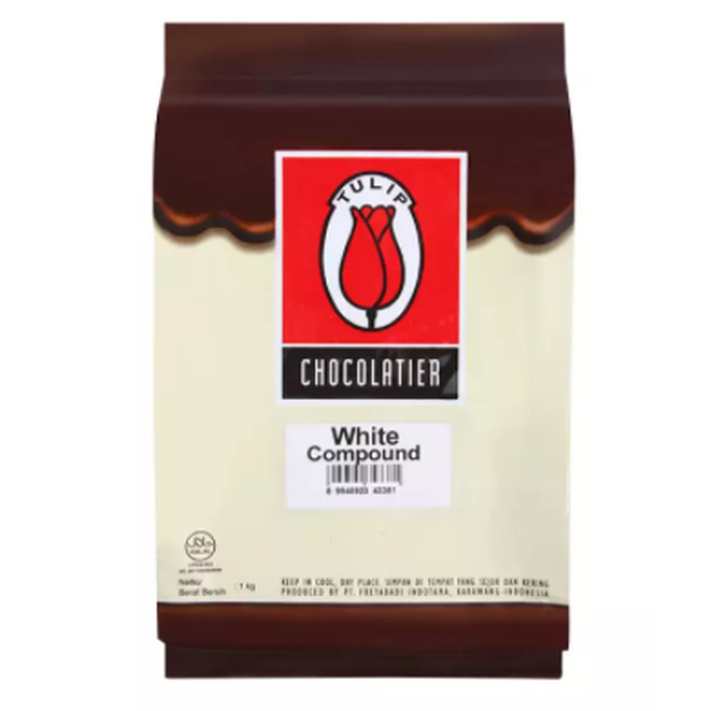 ไวท์ ช็อกโกแลต คอมพาวด์ ขนาด 1 kg. ตราทิวลิป Tulip White Chocolate ...
