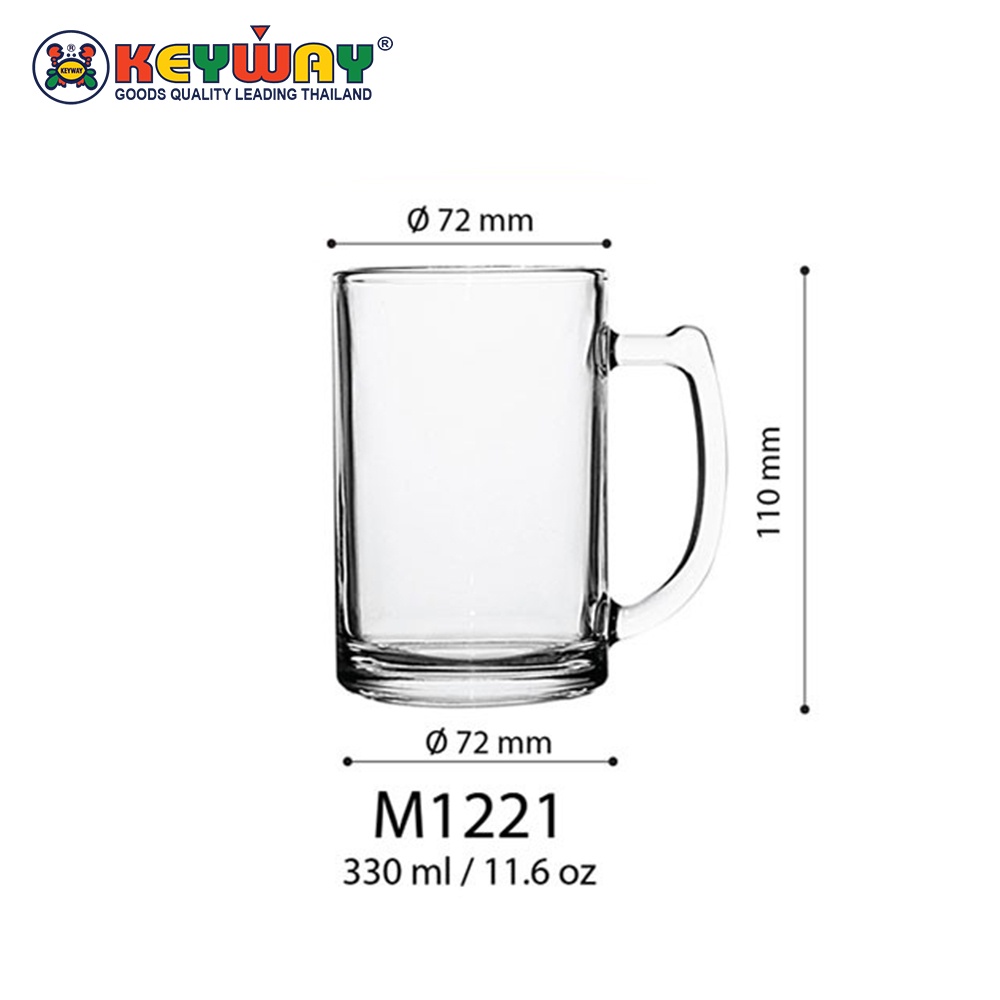 แก้วน้ำ 6ใบ/ชุด (330ml) Dining Glass 6pcs/set : M1221/M1222 | Shopee ...