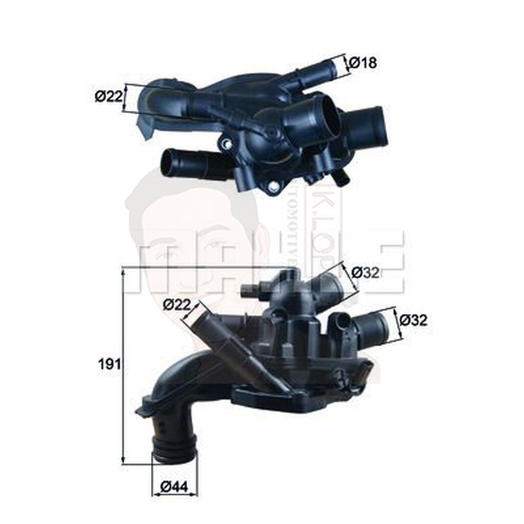 TM 46 105 วาลว์น้ำควบคุมไฟฟ้า BMW N14 N16 N18 / R55 R56 R58 R60 R61 ...