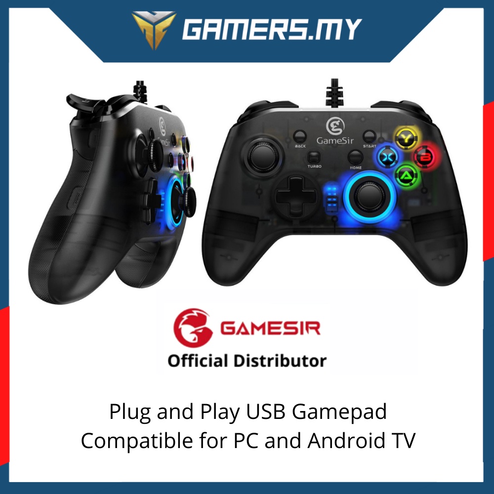 GameSir T4W เกมแพดคอนโทรลเลอร์เกมแบบมีสายสําหรับพีซี Android TV Box - จอยสติ๊ก Plug and Play ไม่ ...