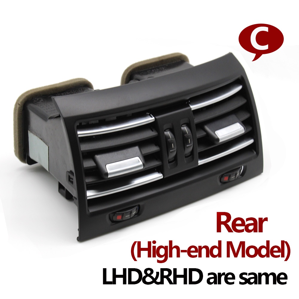 ช่องระบายอากาศเครื่องปรับอากาศด้านหลัง แบบเปลี่ยน สําหรับ BMW 5 Series ...